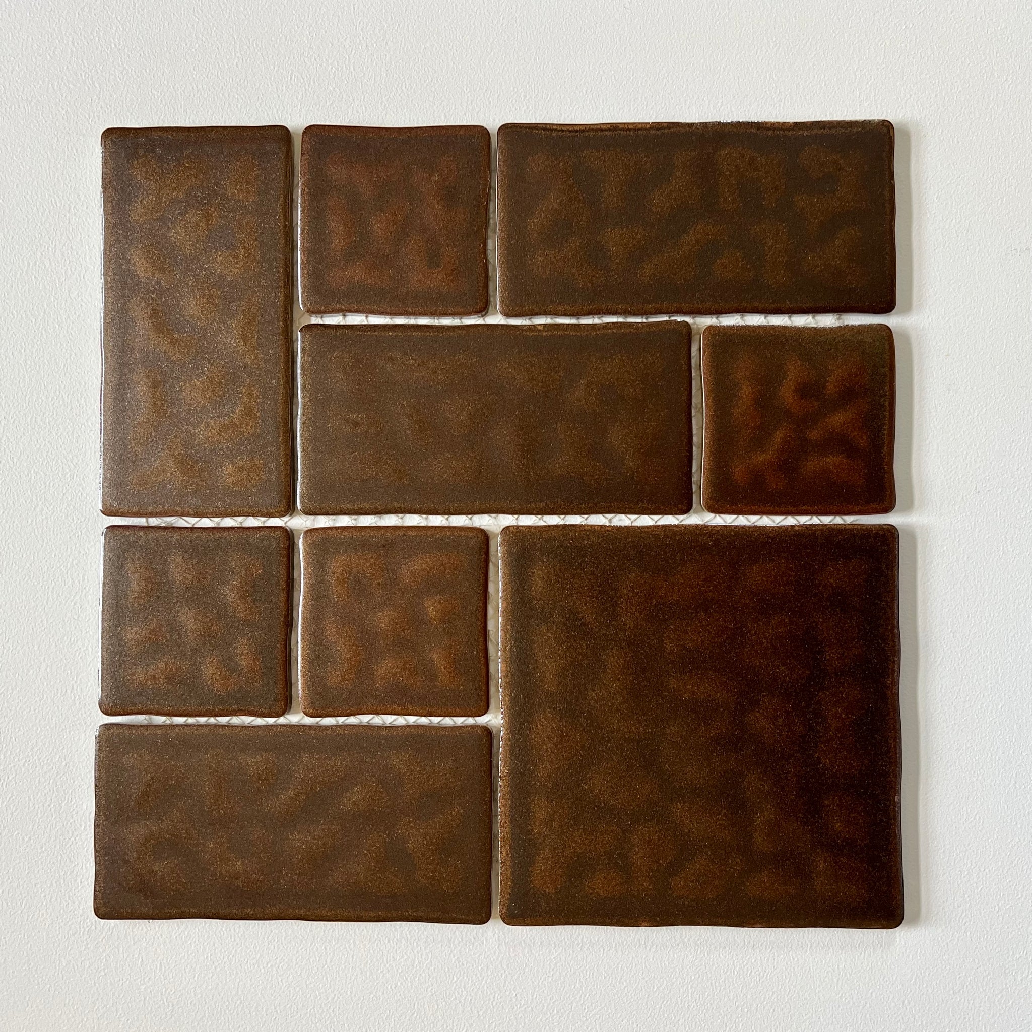 Vintage Japanese 1970s Brown Gold Floor Tile, 16 Sq Ft Lot - 12 Piece ...
