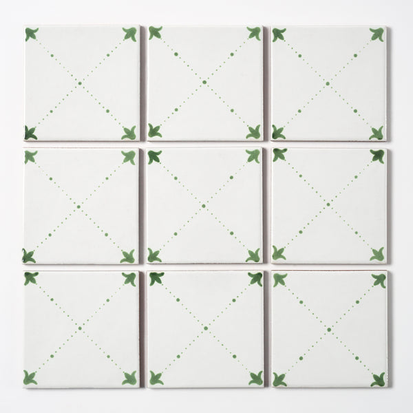 1980s Vintage Italian Green Provincial Tile – Vintage Tile Shop