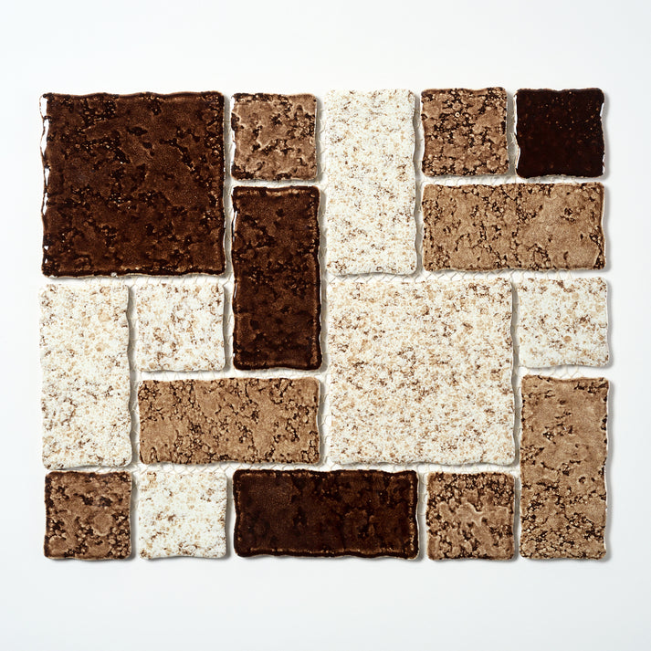 Vintage Brown Rectangle Japanese 1960s Wall Tile, 15 Sq Ft Available ...