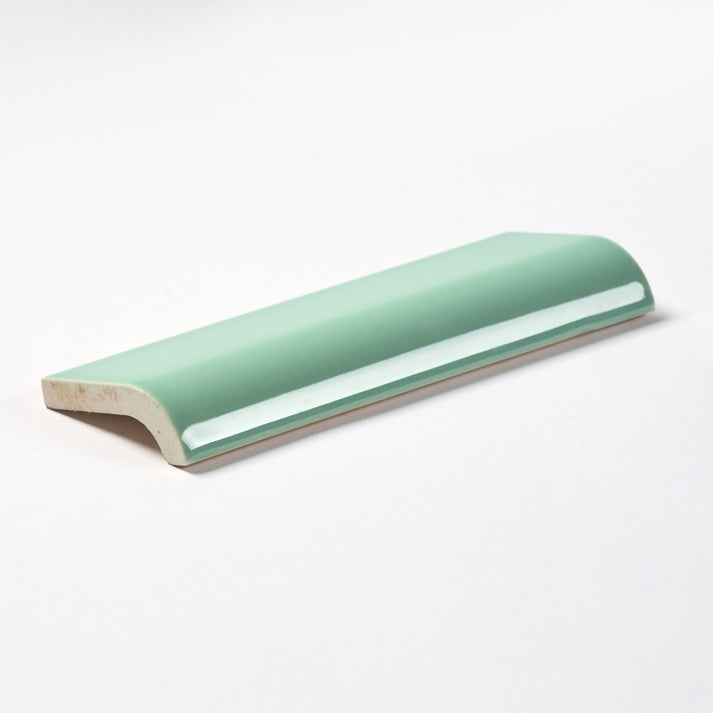 1960s Vintage Mint Green Bullnose Mud Cap Tile, 40 Pc Set - 20 Linear ...