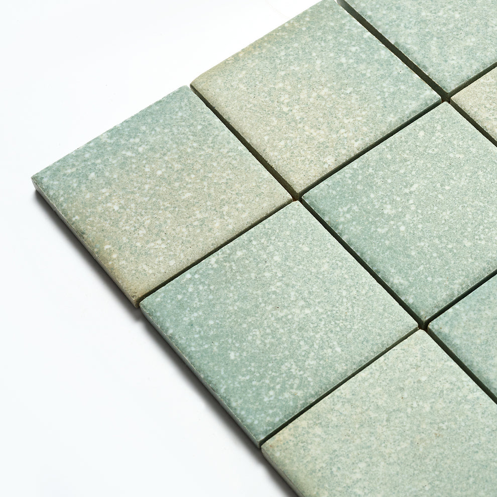 Mosaic Tile Co. 1960s Blue Steel Blue Green Floor Tile – Vintage Tile Shop