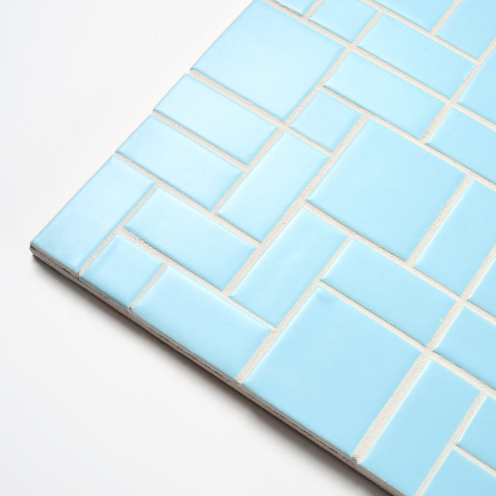 Spartan 1940s Matte Blue Block Random Floor Tile – Vintage Tile Shop