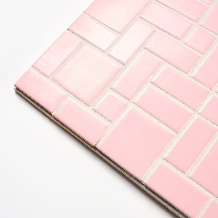 Spartan 1940s Matte Pink Block Random Floor Tile – Vintage Tile Shop