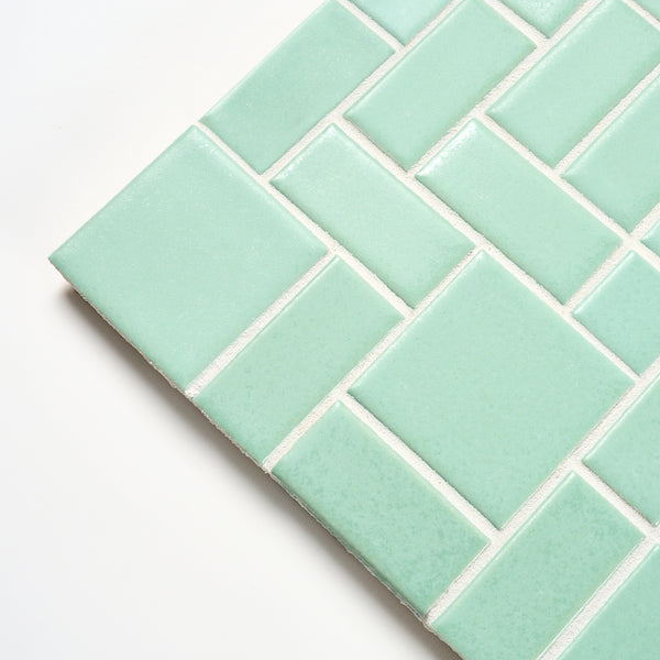 Spartan 1940s Matte Green Block Random Floor Tile – Vintage Tile Shop