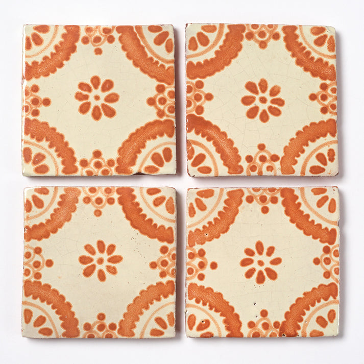 Vintage 1980s Hand Painted Mexican Tiles, 2 Sq Ft Available – Vintage ...