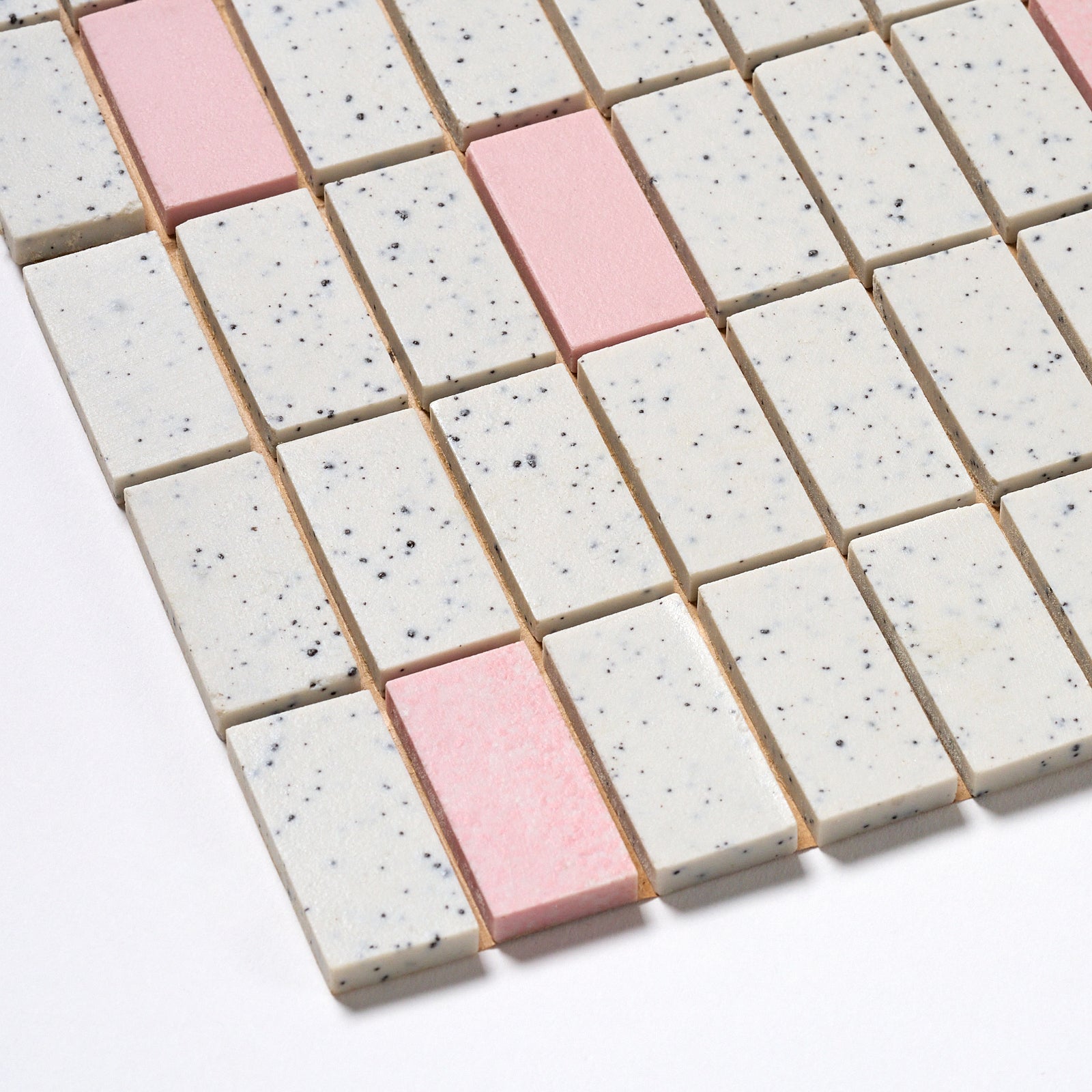 VICO 1950s Japanese Pink & Gray Soldier Course Floor Tile, 260 Sq Ft A ...
