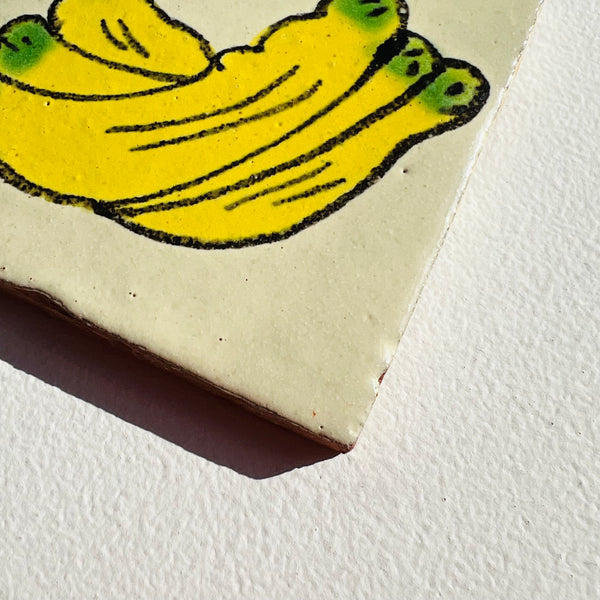 Vintage 1980s Hand Painted Mexican Banana Fruit Tiles, 10 Sq Ft Lot ...