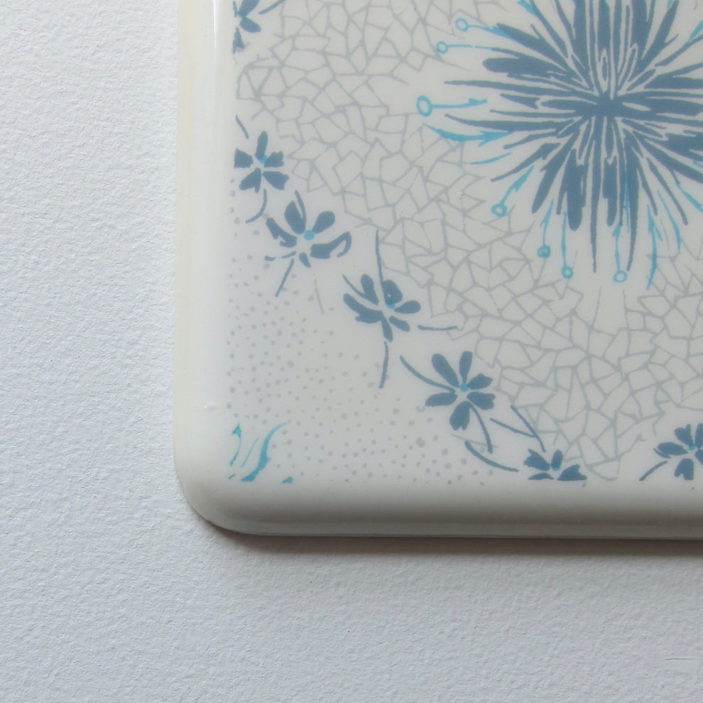 Vintage Mid 20th Century Blue Italian Porcelain Wall Tile, 20 Sq Ft Av ...