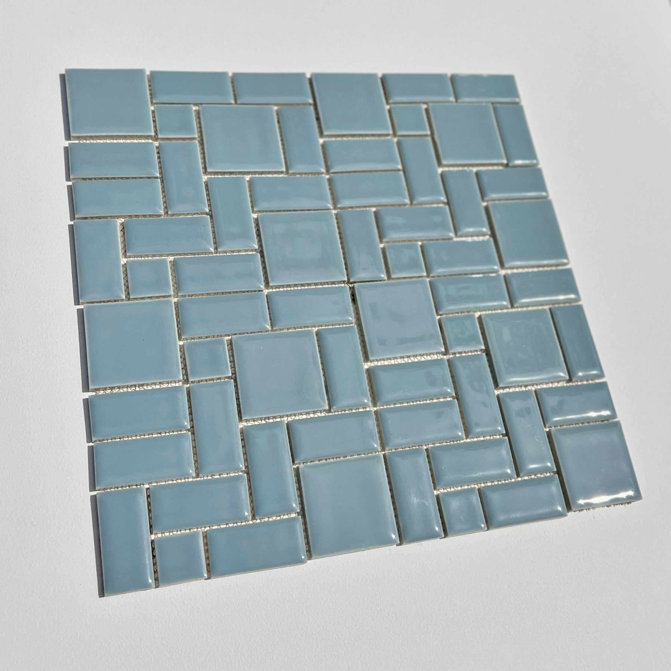 Vintage Blue Japanese 1960s Wall Tile, 13 Sq Ft Lot - 12 Piece Set, 78 ...