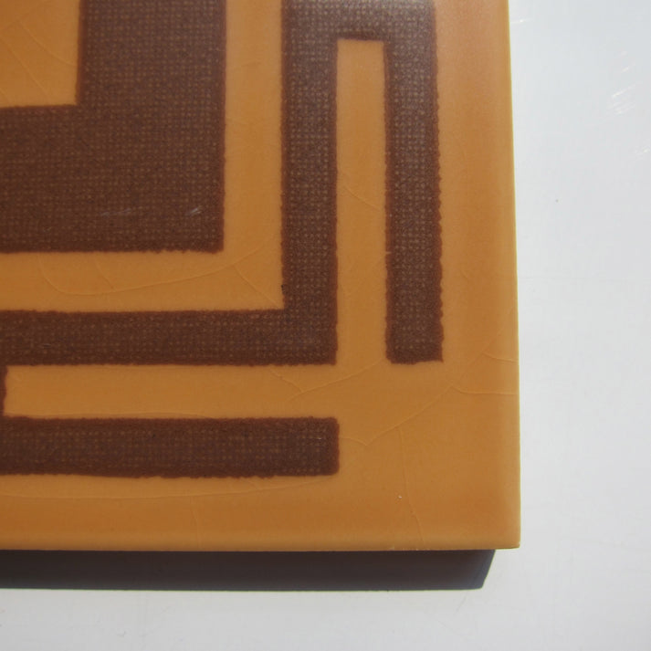 Vintage Brown Greek Key Floor Tile – Vintage Tile Shop